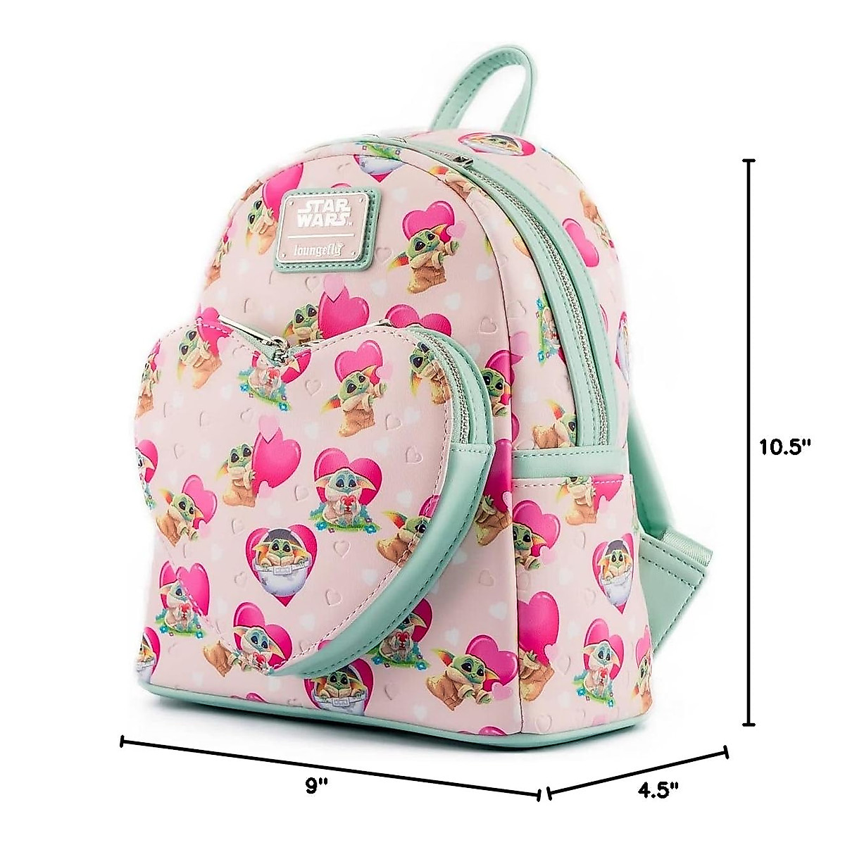 Loungefly Star Wars Mandalorian Grogu Valentines Backpack Star Wars One Size