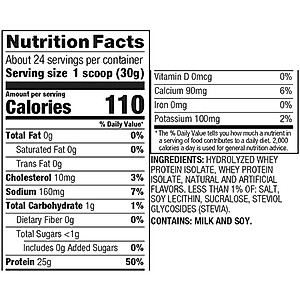 Dymatize ISO 100 Hydrolyzed Whey Protein Isolate - Gourmet Chocolate 1.6 lbs