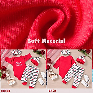 Aalizzwell Preemie Baby Boys Girls First Valentines Day Clothes Premature Heart Long Sleeve Unisex Neutral Outfit Twins Red
