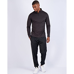3 Pack:Men's Quarter 1/4 Zip Pullover Long Sleeve Athletic Mesh Quick Dry Dri Fit Shirt Gym Running Performance Golf Half Zip Up Top Thermal Workout Sweatshirts Sweater Sports Track Jacket-Set 5,XXXL
