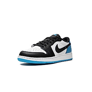 Nike Jordan Youth Air 1 Retro Low OG GS CZ0858 104 UNC - Size 4Y White/Dk Powder Blue-black