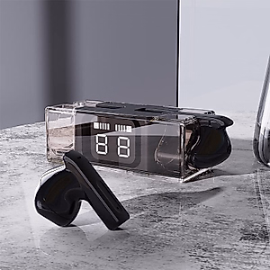 E90 Wireless Earbuds Bluetooth Headphones with Wireless Charging Case IPX4 Waterproof Stereo Earphones in-Ear for SPOR(White) (White)