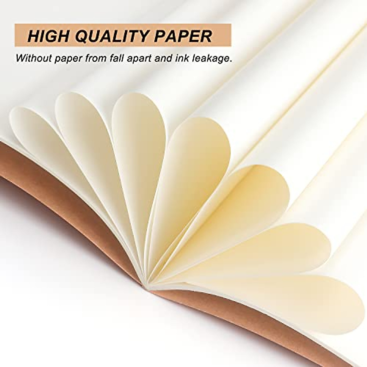 4 Pack Blank Kraft Notebooks, Blank Paper Sketchbooks for Drawing Doodling Writing,Travel Journal Set, 68 Pages, 34 Sheets, 8.1x5.5 Inch, A5 Size, Travel Journal Set, for Gifts, Students and Office Supplies