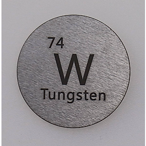 Tungsten (W) 24.26mm Metal Disc 99.95% Pure for Collection or Experiments