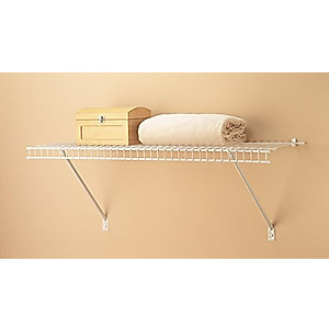 ClosetMaid Wire Shelf Kit with Hardware, 2 Ft. Wide, for Pantry, Closet, Laundry, White Vinyl Finish