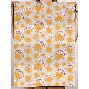 Yellow Wrapping Paper - 'You Are My Sunshine' - 6 Sheets Of Gift Wrap - Summer Sun Gold - For Christmas Holiday Birthday Anniversary - Comes With Fun Stickers - By Central 23