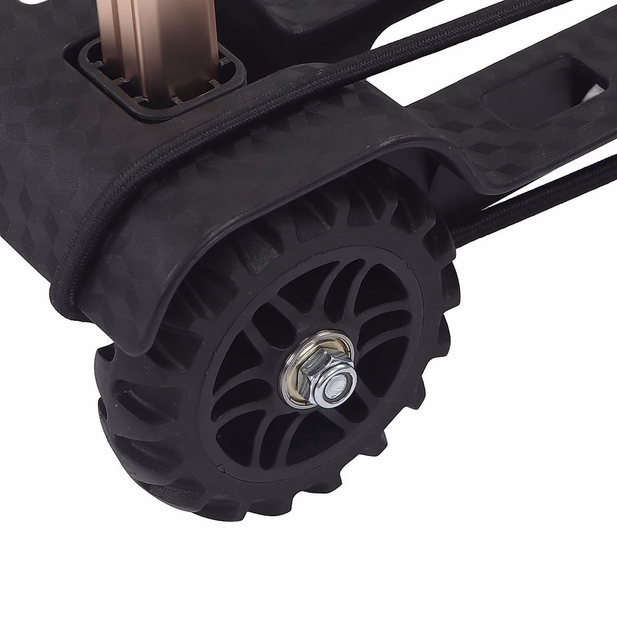 Natudeco Shopping Trolleys Heavy Duty Folding Hand Trolley with 4 Silent Wheels Adjustabled Pull Cart for Luggage Shopping 88lb Load Capacity