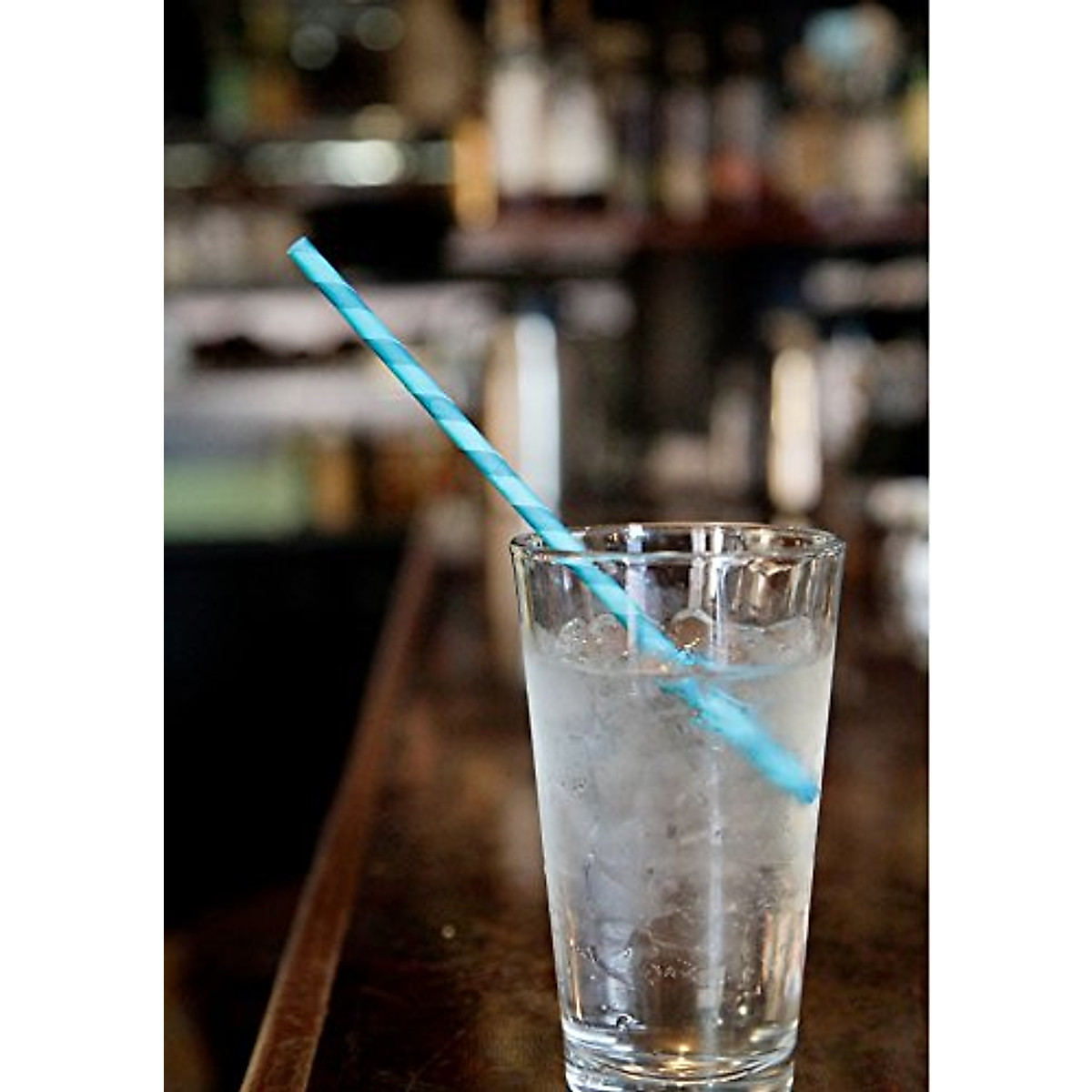 Kikkerland Biodegradable Party Stripes Paper Straws, Multicolored, Box of 144