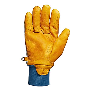 Flylow Tough Guy Synthetic Insulated Waterproof Ski and Snowboard 5-Finger Glove - Natural/Blue - Large