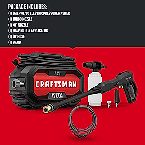 CRAFTSMAN Electric Pressure Washer, Cold Water, 1700-PSI, 1.2-GPM, Corded (CMEPW1700)