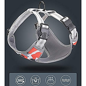 Adjustable Pet Harness Breathable Dog Chest Straps Vest Type Pet Chest Back Reflective No- Pull Dog Harness for Pet (Green, Size M) Dog Costumes Dog Clothes