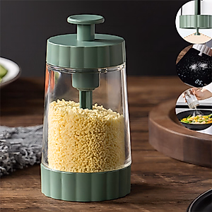 KINTEGOOD Upgrade Salt and Pepper Shakers, Salt Shaker Spice Shaker Seasoning Shaker, Salt Container Salt Dispenser Salt Shakers for Kitchen, Salt and Pepper Shakers Set (1*Green)