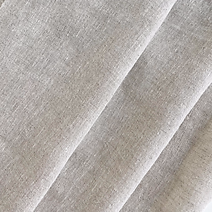 100% Linen Fabric, High Twisted Yarn 21s, Light Weight, Precut 3y (Light Natural)