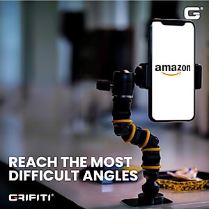 GRIFITI Nootle Recon 5 Flex Arm Leg Magnetic Foot Mini Ball Head Camera Mount Stand Magnetic Foot 6 Inch Flexible Mini Ball Head Attaches to Steel or Other Magnet Surfaces