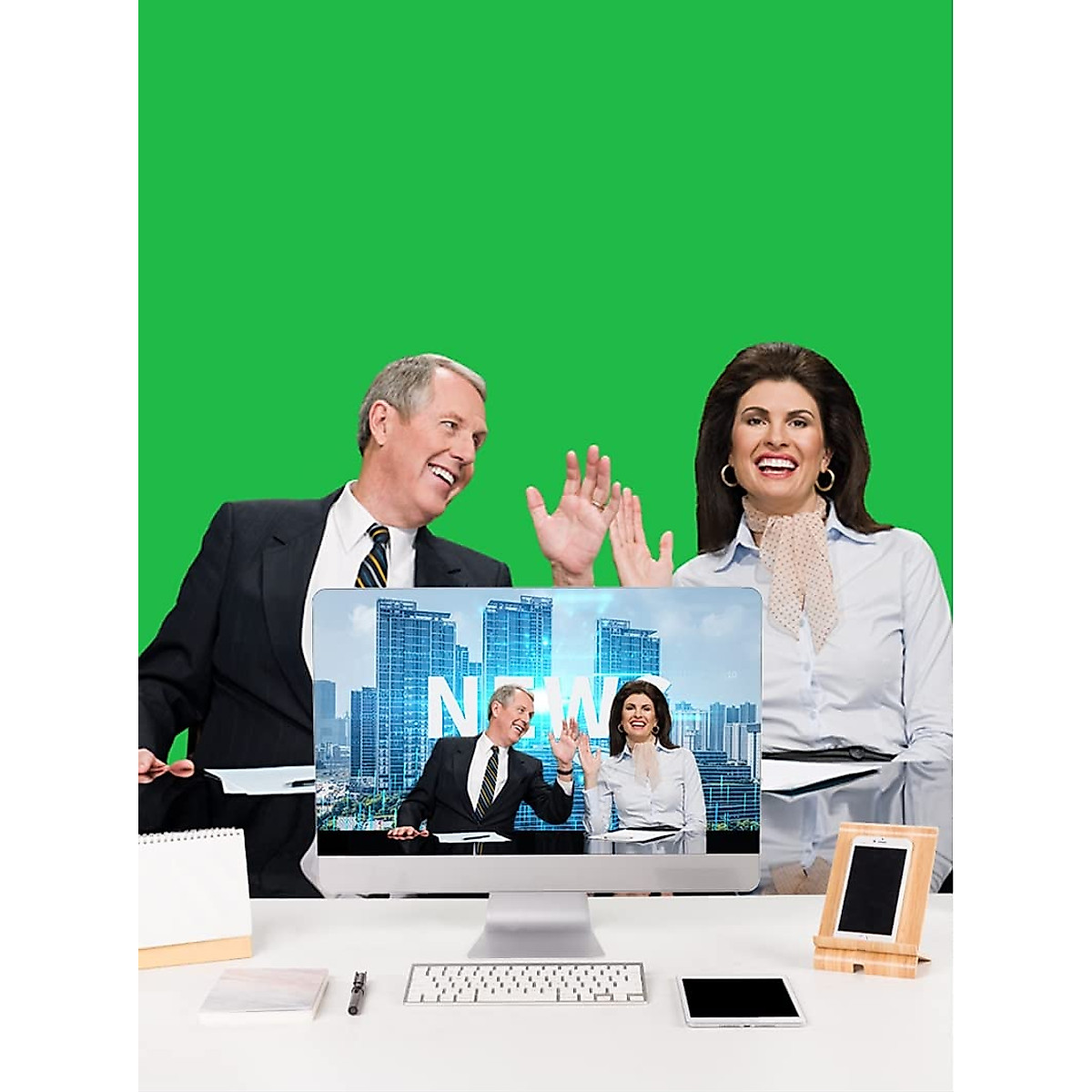 Portable Green Screen Backdrop, Collapsible Webcam Background, Green Screen Chroma Key for Video Chats, Zoom, Online Video Meeting, Photo with Storage Bag (55.1×55.1inch（Circle）)