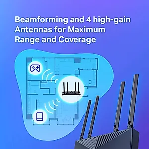 TP-Link WiFi 6 Router AX1800 Smart WiFi Router (Archer AX20) – 802.11ax Router, Dual Band Gigabit Router, Parental Controls, Long Range Coverage