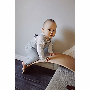 Kinderfeets, Kinderboard, Waldorf Original Wooden Balance Board for Toddlers, Kids, Teens, Adults - Bamboo