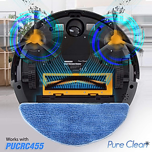 PURE CLEAN Robot Vacuum Wet Mop Accessory Kit - for Pyle PUCRC455 Digital Smart Robot Cleaning Vacuum - PRTPUCRC4558
