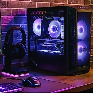 Cooler Master MasterBox MB320L ARGB Micro-ATX with Dual ARGB Fans, DarkMirror Front Panel, Mesh Front Intake Vents, Tempered Glass Side Panel & ARGB Lighting System