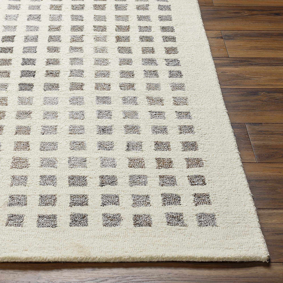 Hauteloom Harib Wool Living Room, Bedroom Area Rug - Beige, Purple, Gray - 8' x 10'