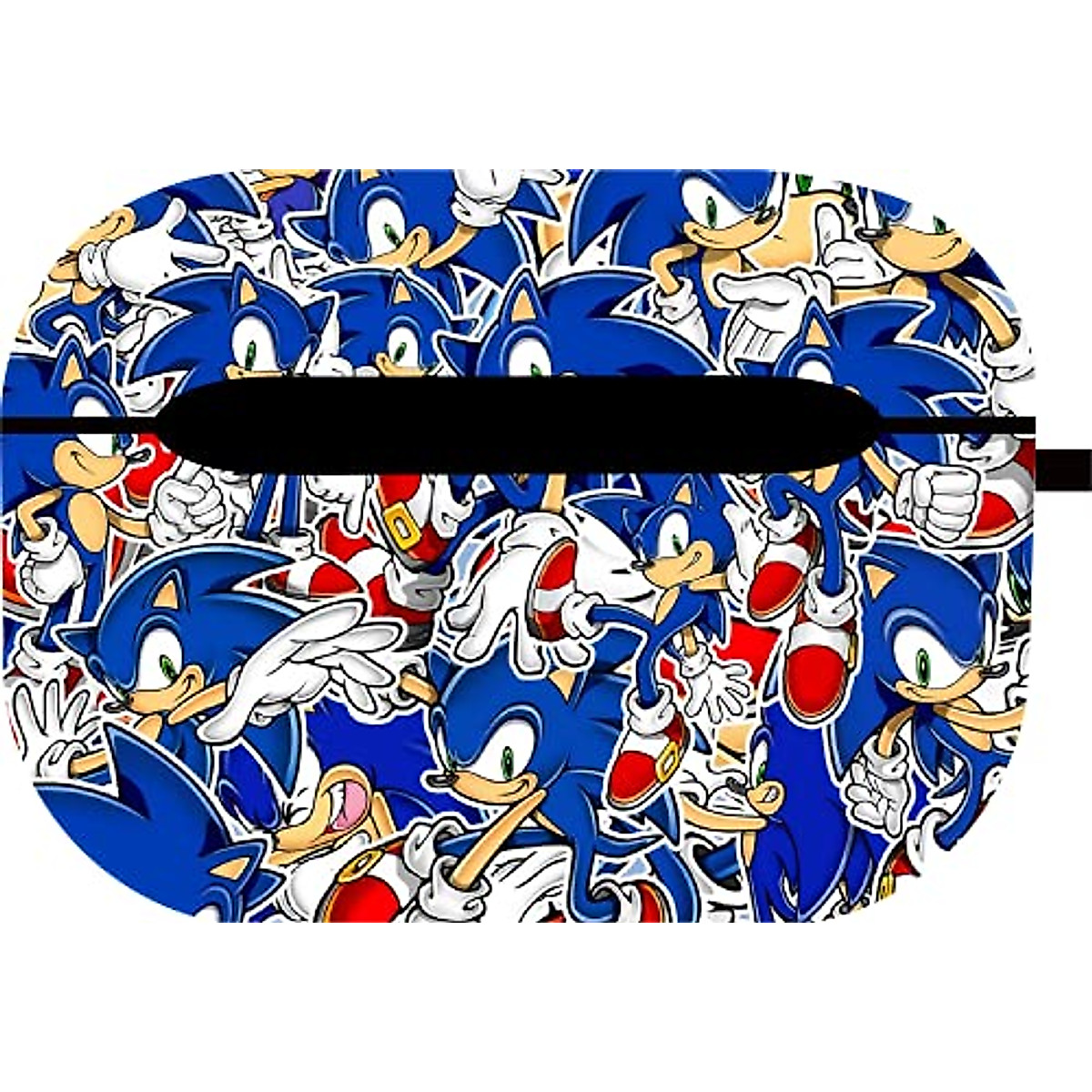 TELONI Game & Street Fashion AirPods Pro Protective case Cover Accessories TPU Material, Full Protection Shock-Proof Cover with Keychain (Sonic-The-Hedge-hog)