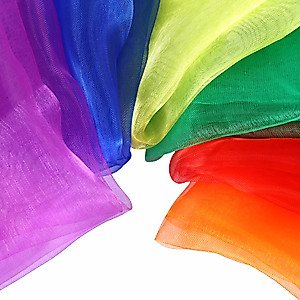 AIVIAI Dance Scarves Music Scarves for Children Movement and Juggling 12pcs