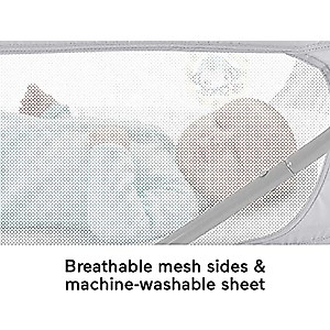Fisher-Price Baby Crib Soothing View Vibe Bassinet Portable Cradle with Music Vibrations and Slim Fold for Travel, Hearthstone