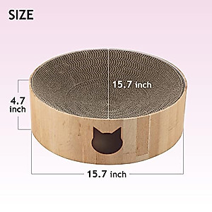 Necoichi Cozy Cat Scratcher Bowl, 100% Recycled Paper, Chemical-Free Materials (Bowl (Oak), Regular)