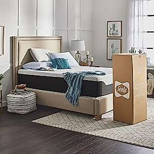 Sealy Cool & Clean 14" Hybrid Bed in a Box, Queen, White