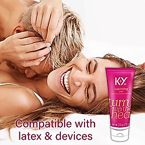 Personal Lubricant, K-Y Warming Liquid Personal Lube , 2.5 oz. (Pack of 2) Sex Lube for Women, Men & Couples. HSA Eligible