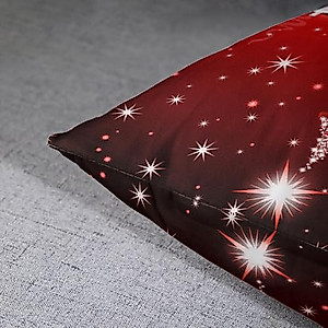 Emvency Set of 4 Throw Pillow Covers Christmas Snowman Let It Snow Red Black Buffalo Plaids Chair Decorative Pillow Cases Home Decor Square 16x16 Inches Pillowcases