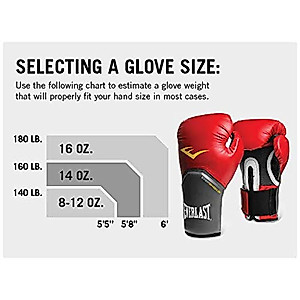 Everlast Pro Style Training Gloves (Red, 16 oz.)