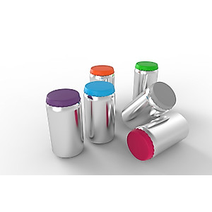 Silicone Soda Can Lids / Covers – Can Caps / Topper – Can Saver / Stopper – Fits standard soda cans (6 Pack, Assorted)