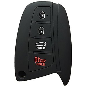 Rpkey Silicone Keyless Entry Remote Control Key Fob Cover Case protector Replacement Fit For 2015 2016 Hyundai Genesis 2013 2014 2015 Santa Fe 2014 2015 Equus 2015 Azera SY5DMFNA433 SY5DMFNA04