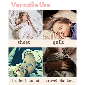 Giggle Angel Baby Plush Minky Blanket Double Layer with Dotted Backing for Baby Girl or Baby Boy (Flower Pattern)