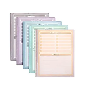 Mr. Pen- Plastic Folders with Clear Front Pocket, 5 pcs, Pastel Colors, Pocket Folders, Plastic Folders for Documents, Plastic Folders with Pockets, File Folders with Fasteners, Folder with Pockets