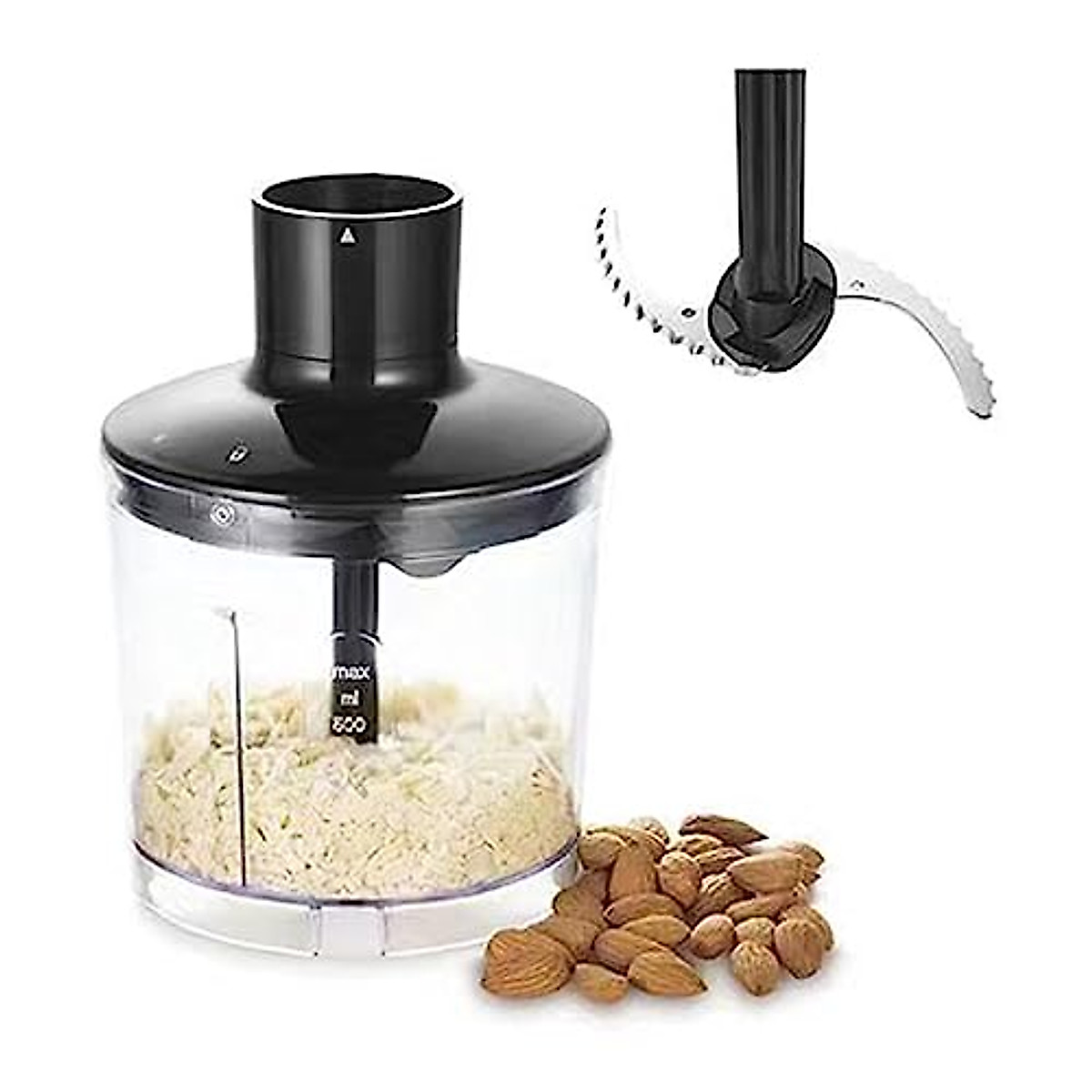 Immersion Hand Blender, Aifeel 5-in-1 Stick Blenderice blade,with Ice Crusher 500ml Food Grinder/Chopper, 600ml Container,Milk Frother,Egg Whisk,Puree Infant Food, Smoothies, Sauces and Soups(red)