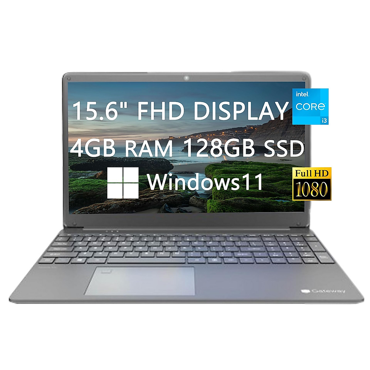 Gateway 2023 Newest Upgraded Laptops for College Student & Business, 15.6 inch FHD Computer, 11th Gen Intel Core i3-1115G4, 4GB RAM, 128GB SSD, Fast Charge, Webcam, Windows 11, LIONEYE HDMI Cable