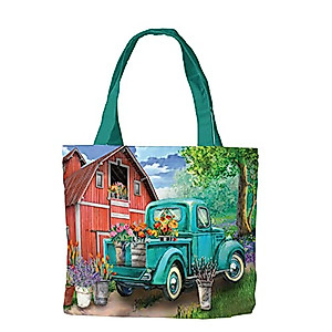 Briarwood Lane Farm In Spring Canvas Tote Bag 14.5" x 15"
