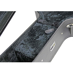 Gearlux Dreadnought Acoustic Guitar Hardshell Case with Accessory Compartment - Black
