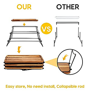 3 Tier Cupcake Stand and Towers Serving Tray for Party, Acacia Wooden Dessert Table Display Set, Decorative Tray Tiered Tray Decor Small Chees Charcuterie Boards Rustic Wood Serving Platters and Trays