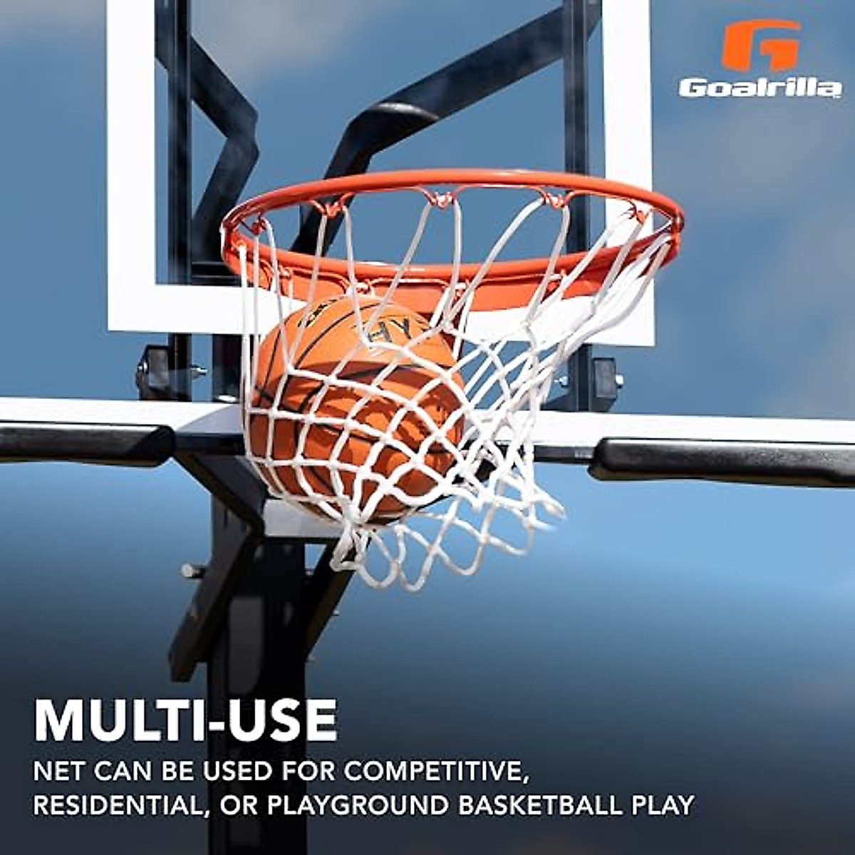 Goalrilla Ultra Heavy Duty All-Weather Nylon Net, White (B2602W)