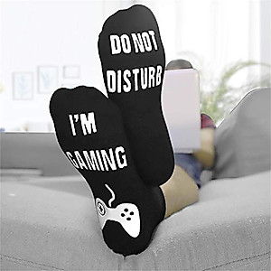 Do Not Disturb I'M Gaming Socks, Men Gifts Ideas Valentines Day Kids Valentine Boy Gamer Sock Gift for Mens Dad Father