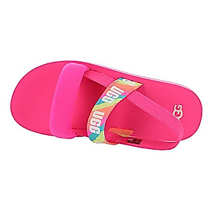 UGG Unisex-Child Zuma Sling Sandal, Taffy Pink, 5 Big Kid