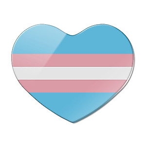Transgender Trans Pride Flag Original Blue Pink White Heart Acrylic Fridge Refrigerator Magnet