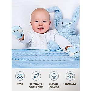 15 Pairs Baby Mittens Newborn Baby Unisex Gloves No Scratch Mittens for 0-6 Months Baby Boys Girls