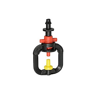 VIEUE Garden Drip Irrigation System Accessories Refraction Atomization Nozzle with Threaded Barbed Connector, Greenhouse Suspension Nozzle, Water-Saving Atomization Nozzle 10 (Color : Barb)