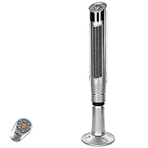 R.W.FLAME Tower Fan, standing fan oscillating, Quiet Cooling Portable Bladeless, Quiet Floor Fan with Remote, 8 Speeds, 3 Modes, 24H Timer for Bedroom, and Home Office Use, Room Fan, (59-inch, SILVER)