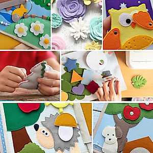 8PCS Felt Sheets for Crafts 2mm Thick White Stiff Felt 8"x12" Hard Large Thin Felt Fabric DIY Projects Supplies for DIY Hobby Sewing Crafting Cushion Decoration Gift Wrapping