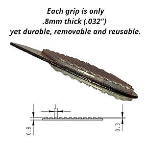 LivinWell Guitar Pick Grips (16 pcs) Soft Grippy non-Sticky Reusable Trimmable Silicone Rubber (ORIGINAL thicker 0.8 mm)